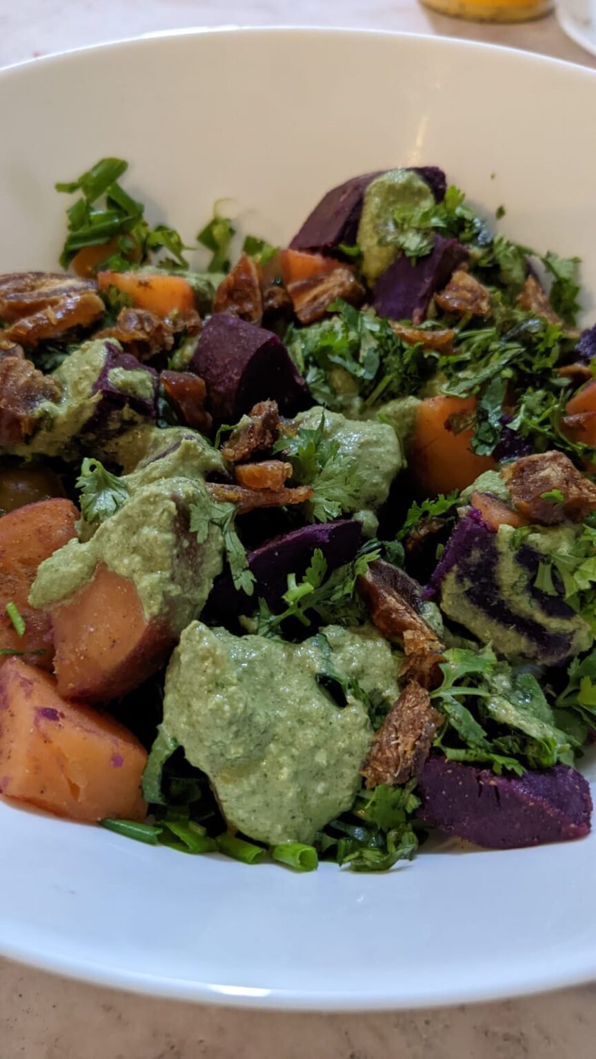 Sweet Potato & Greens Salad - Poshak Life